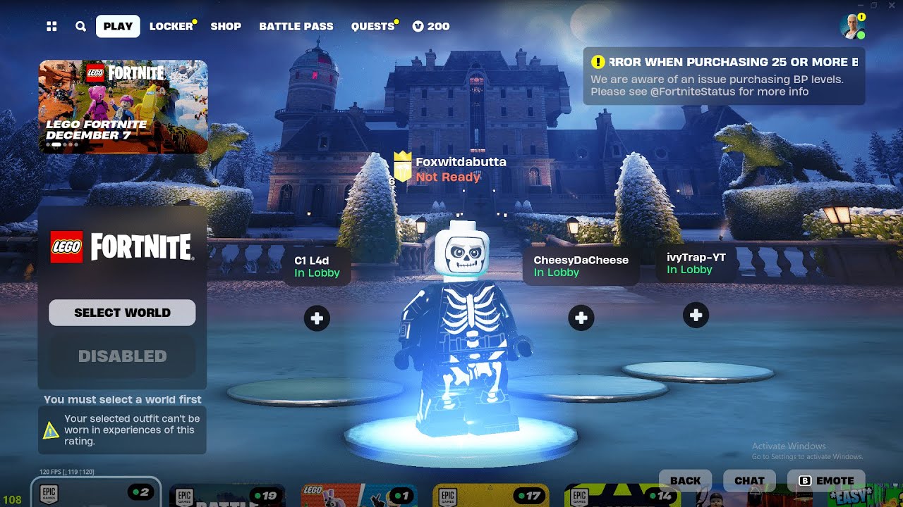 Fortnite Lego Lobby early - YouTube