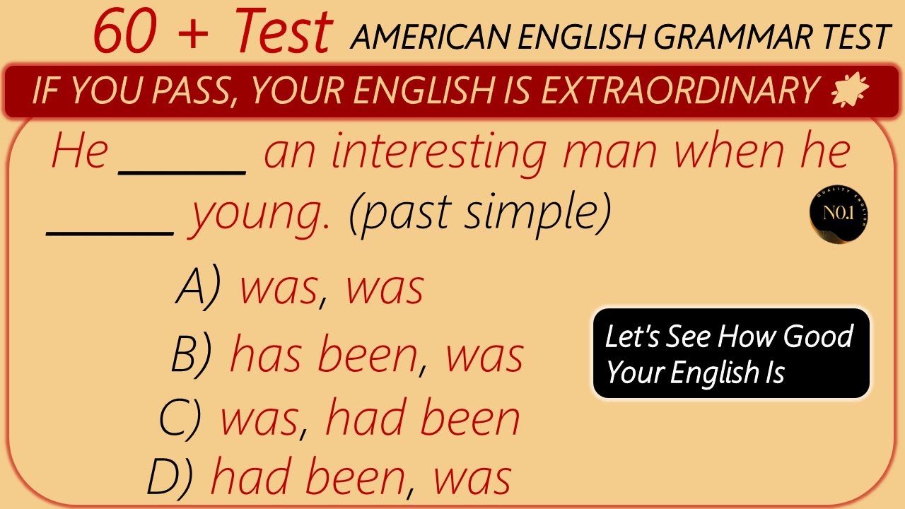🔥 Hardest American English Grammar Test | 60 + Grammar Quiz on Tenses ...
