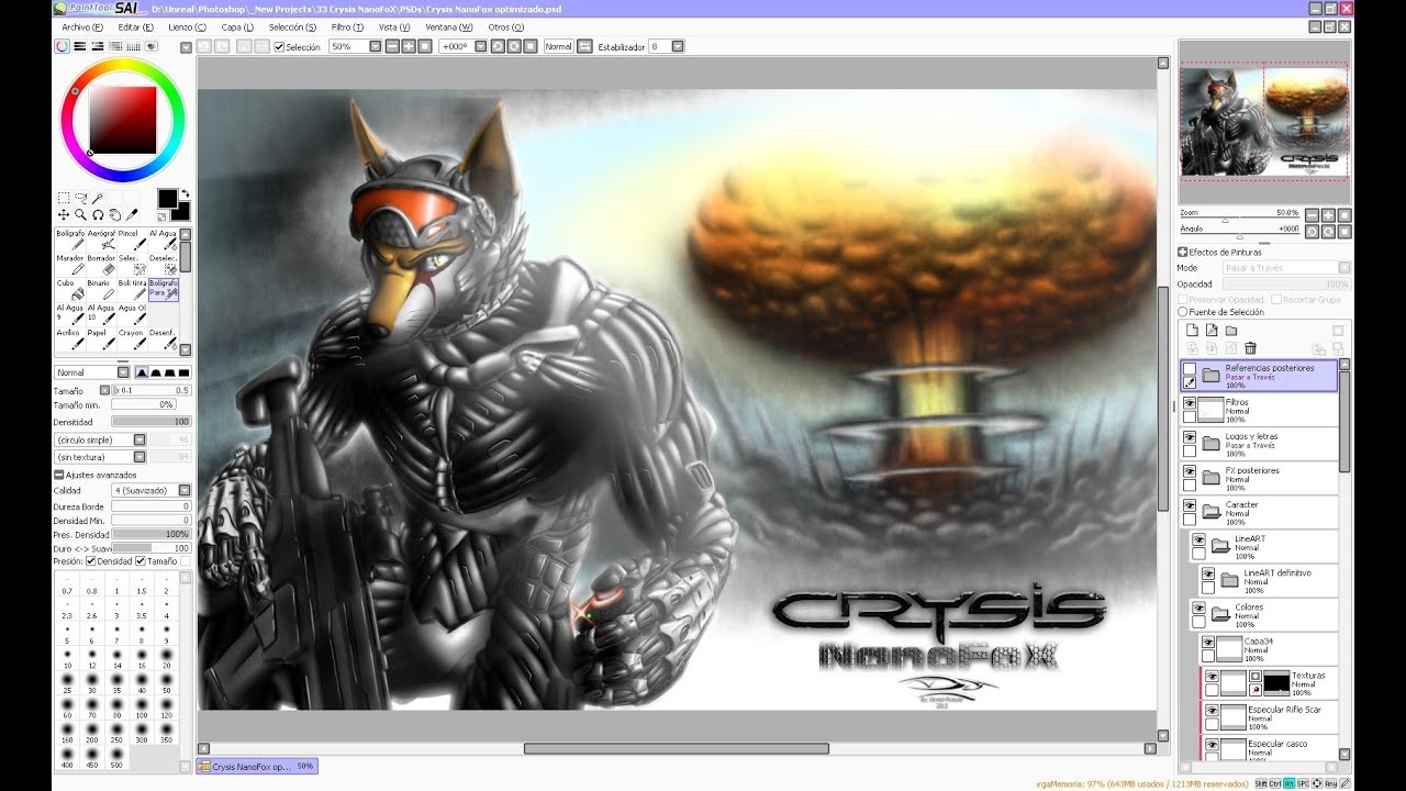 Crysis NanoFoX - SpeedPaint 10x by Unreal-Forever.DeviantART.com - YouTube