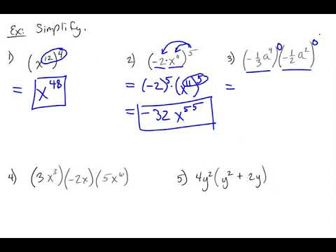 Exponent Rules and Multiplying Polynomials - YouTube