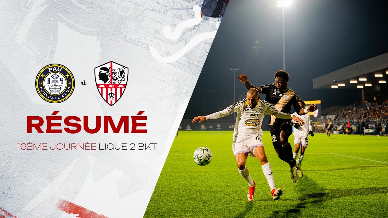 Pau FC - AC Ajaccio (1-0) Résumé - (PAU-ACA) / 2024-2025 - YouTube
