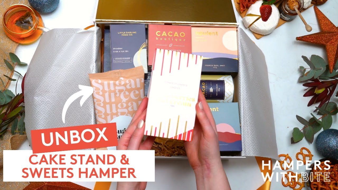 Cake Stand & Sweets Hamper | Christmas Hampers 2023 I Hampers With Bite ...