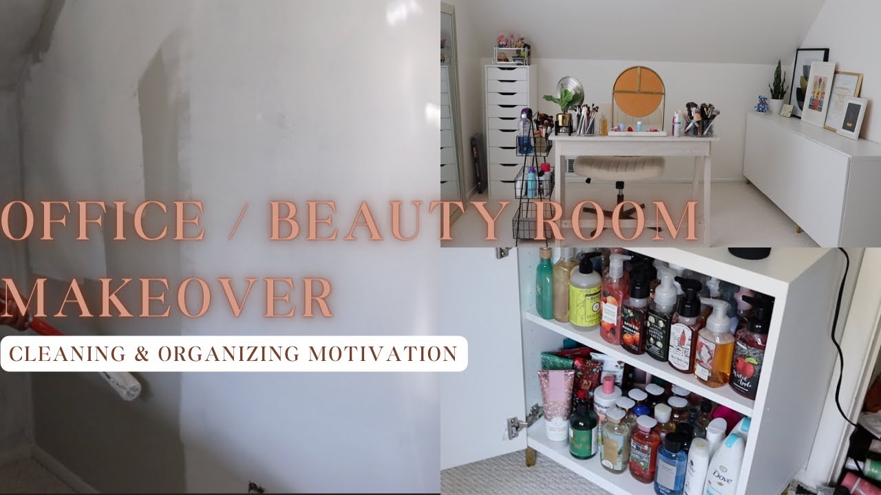 Office/Beauty Room Makeover | Clean & Organize with Me! - YouTube