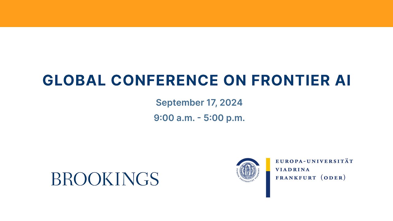 Global Conference on Frontier AI: Morning Session - YouTube