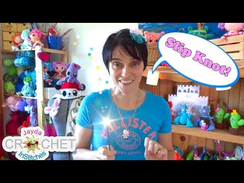 Learn To Crochet The Basics - SLIP KNOT Tutorial - YouTube