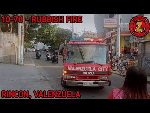 (10-70) Rubbish Fire - Firetrucks Responding to Rincon, Valenzuela ...