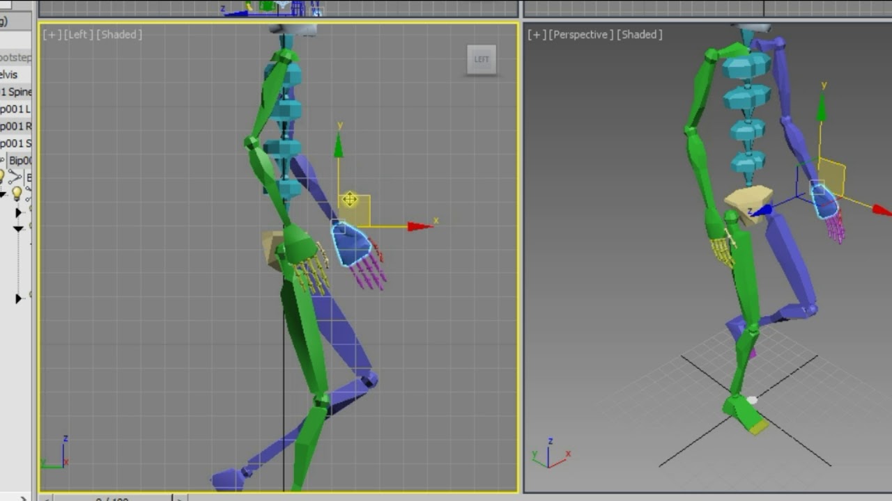 3DS MAX | Biped | Walk Cycle - YouTube