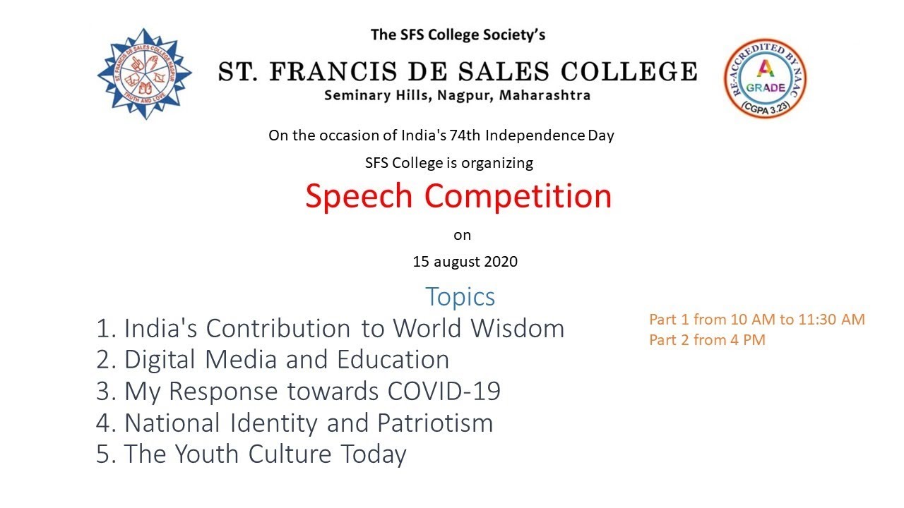 Speech Competition Part 1 - YouTube