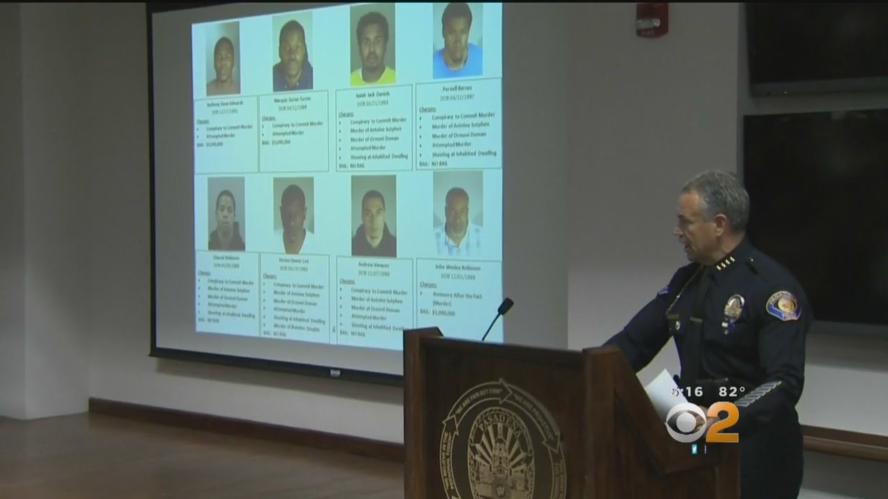 8 Men Arrested In Pasadena Gang Feud - YouTube