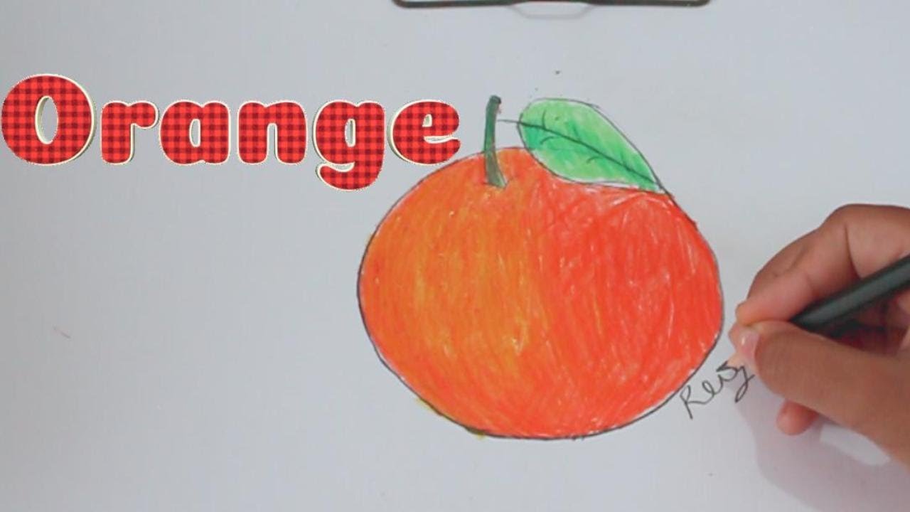 How to Draw an Orange | Simple Fruit Drawing Tutorial for Beginners ...