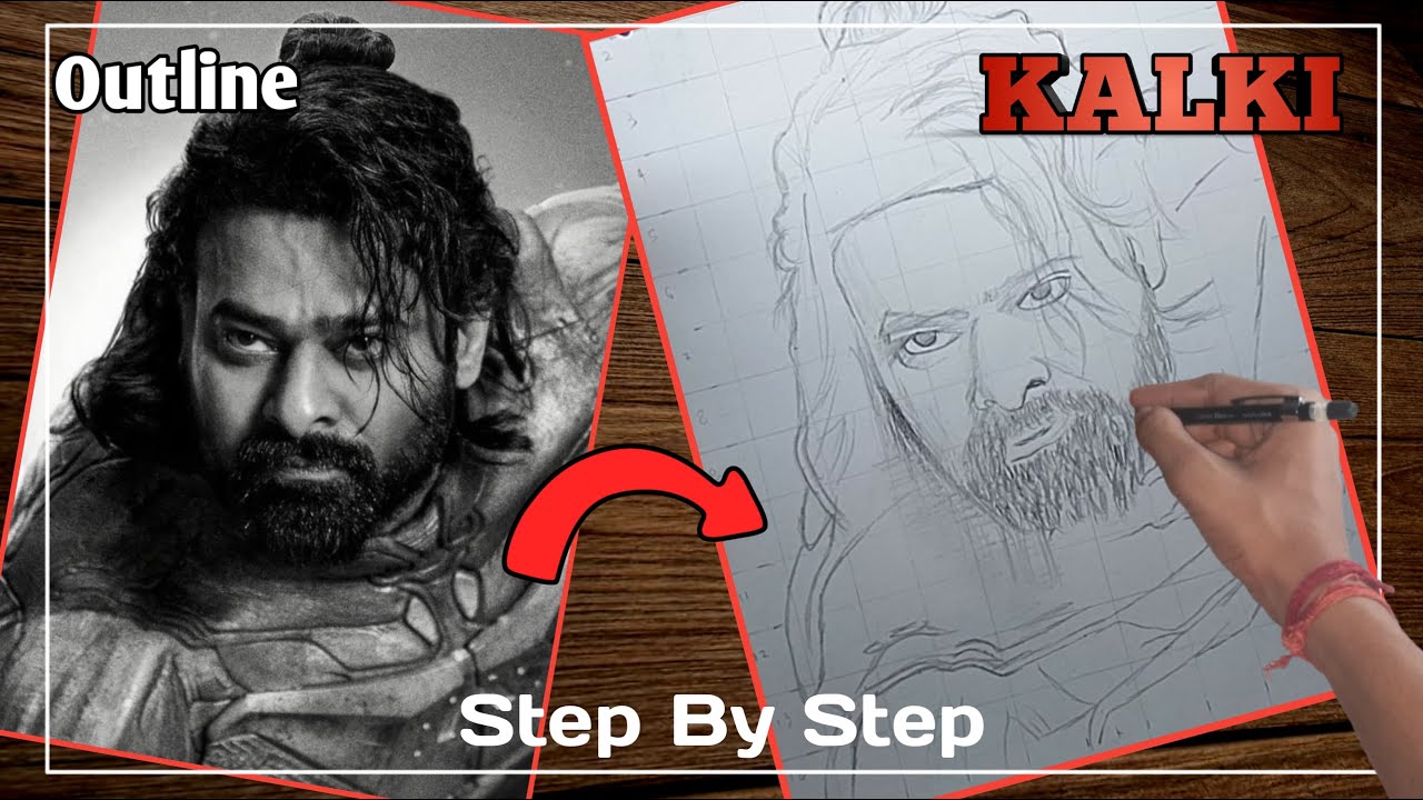 Kalki 2898 AD | Outline Tutorial Part 1 | Step By Step drawing - YouTube