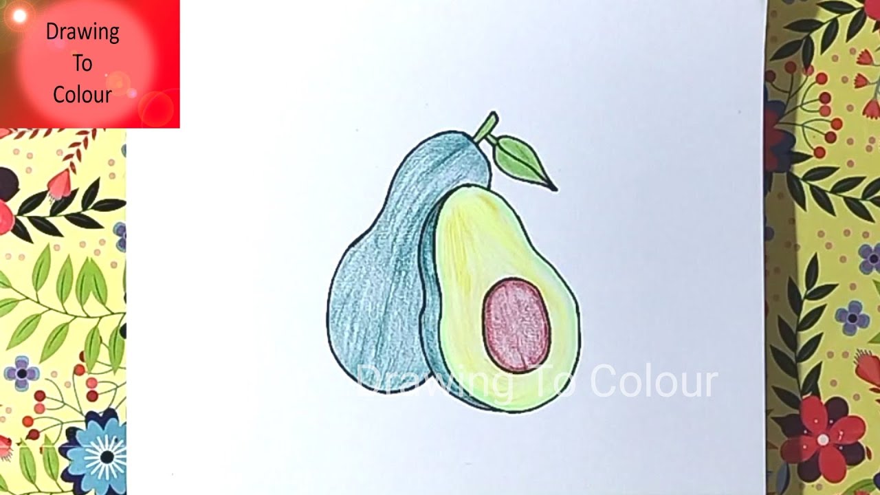 How to Draw Avacado Step by Step | Fruit Drawing Easy | Fruit Drawing ...