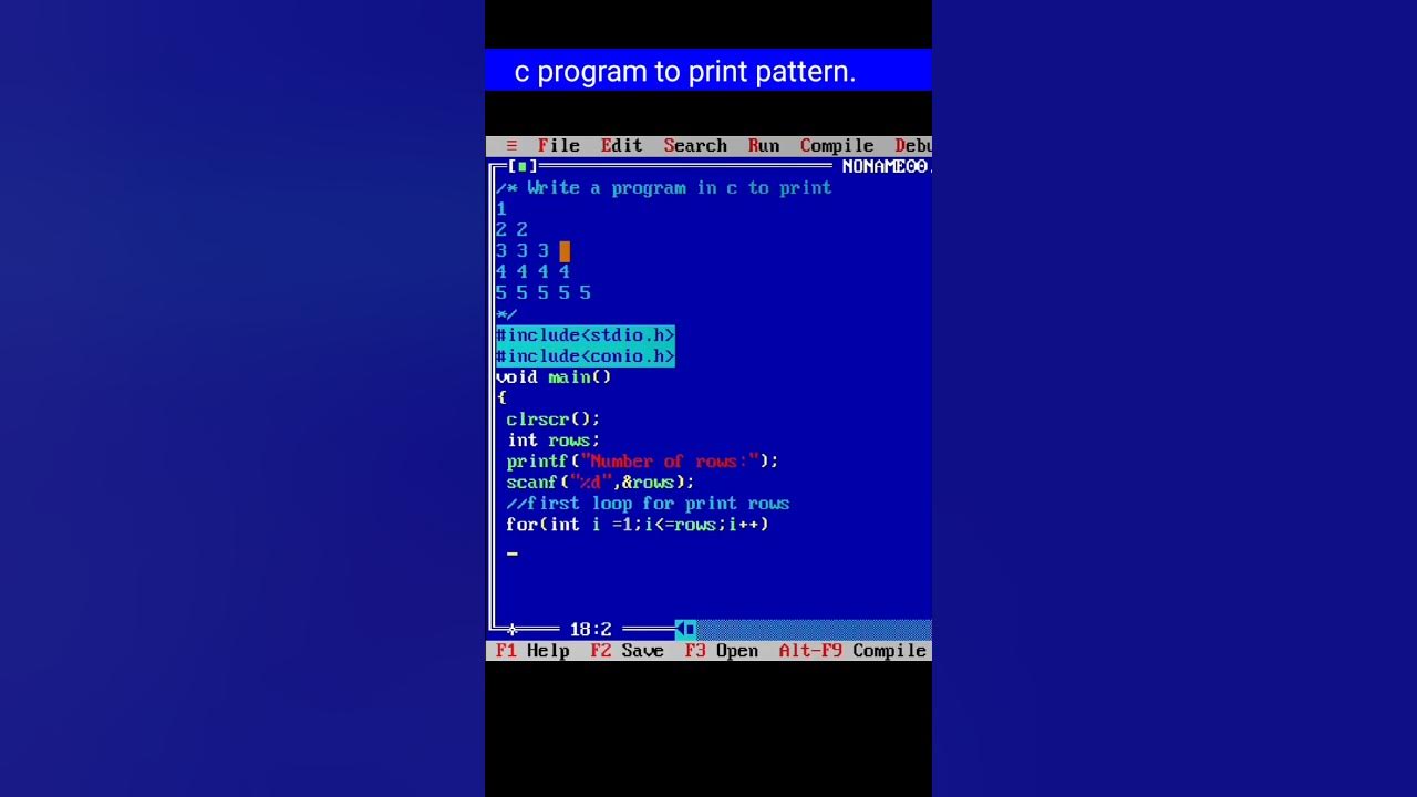 C program to print pattern. #csmarathicoaching - YouTube