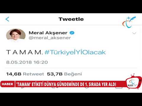 ERDOĞAN'IN O AÇIKLAMASI SONRASI 'TAMAM' ETİKETİ TT OLDU