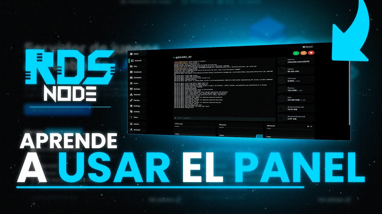COMO USAR EL PANEL DE RDSNode - YouTube