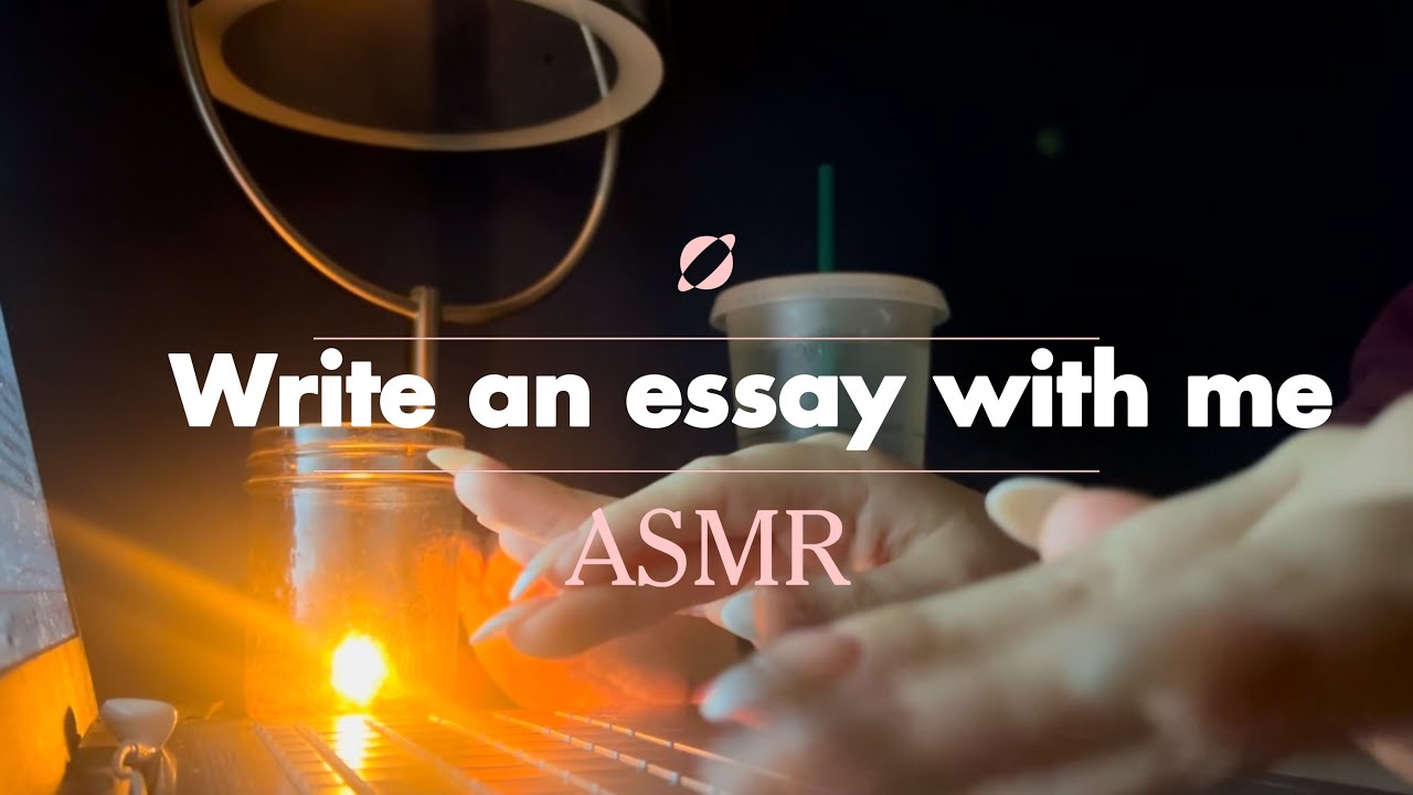 ASMR write an essay with me (realistic)| ASMR typing and studying - YouTube