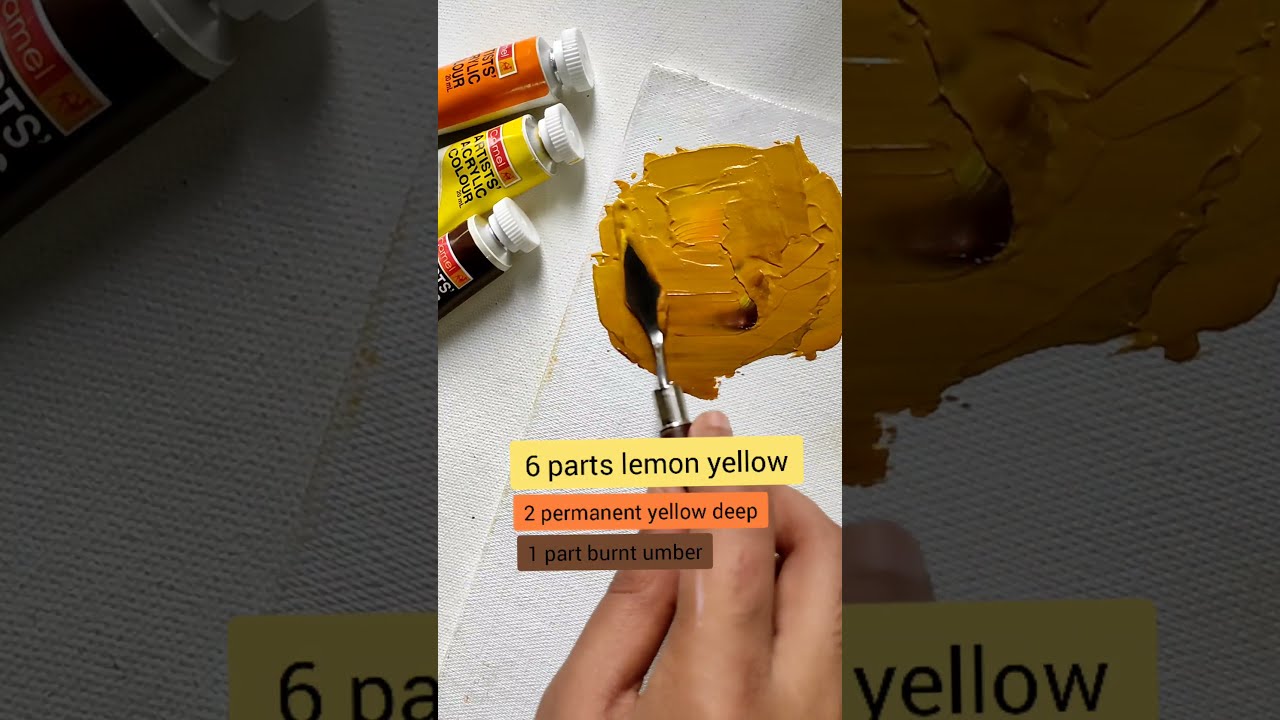 Mustard yellow | Colour mixing - YouTube
