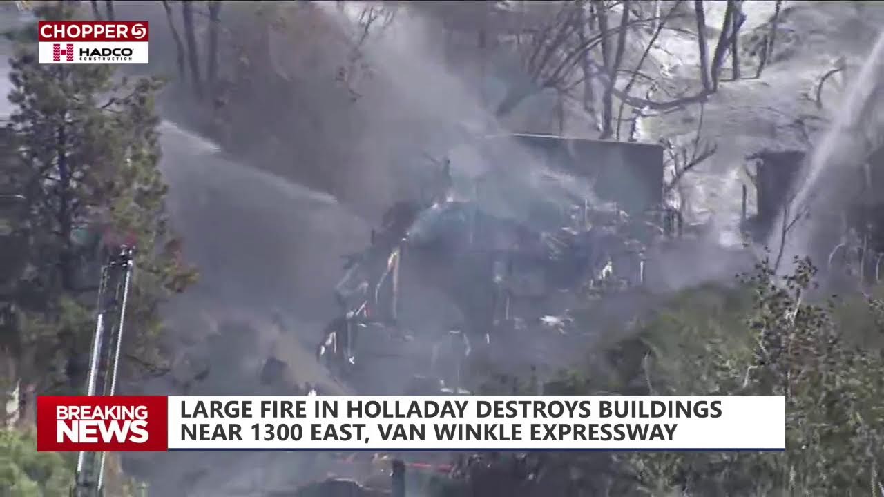 Large Structure Fire in Holladay - YouTube