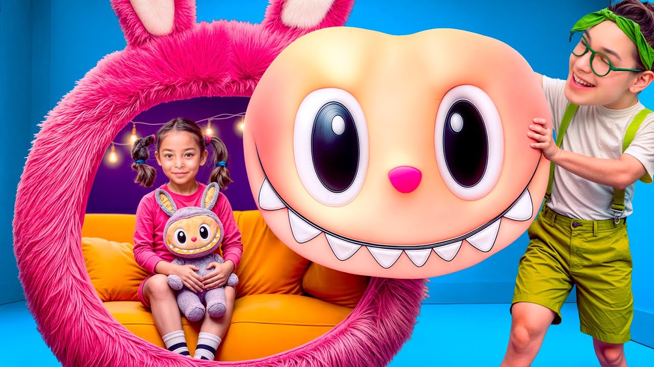We Built a GIANT LABUBU Doll! I was Adopted by Labubu in Real Life ...
