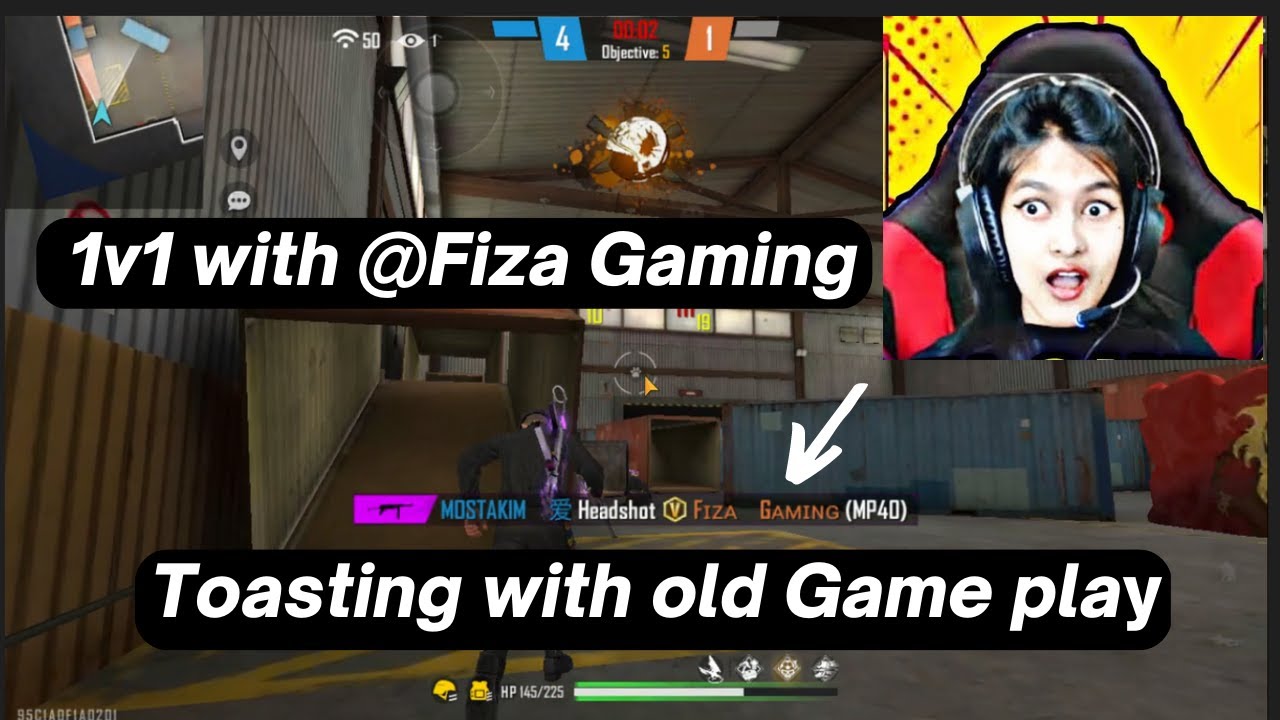 Fiza Gaming Toasted By 1v1 classy gameplay........... #freefire #1v1 # ...