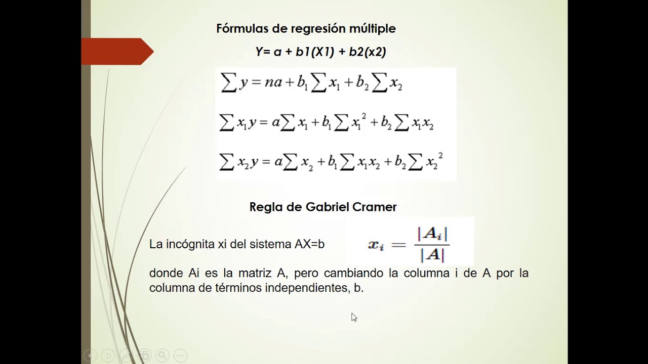 Formulas Basicas En La Regresion Lineal Simple Images