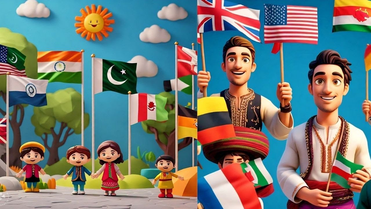 countries of the world with flags | learn the name of countries| for ...
