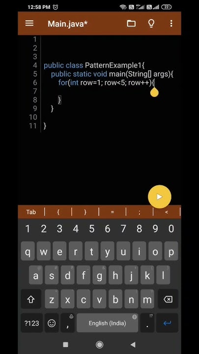 Pattern program 1 in java - YouTube