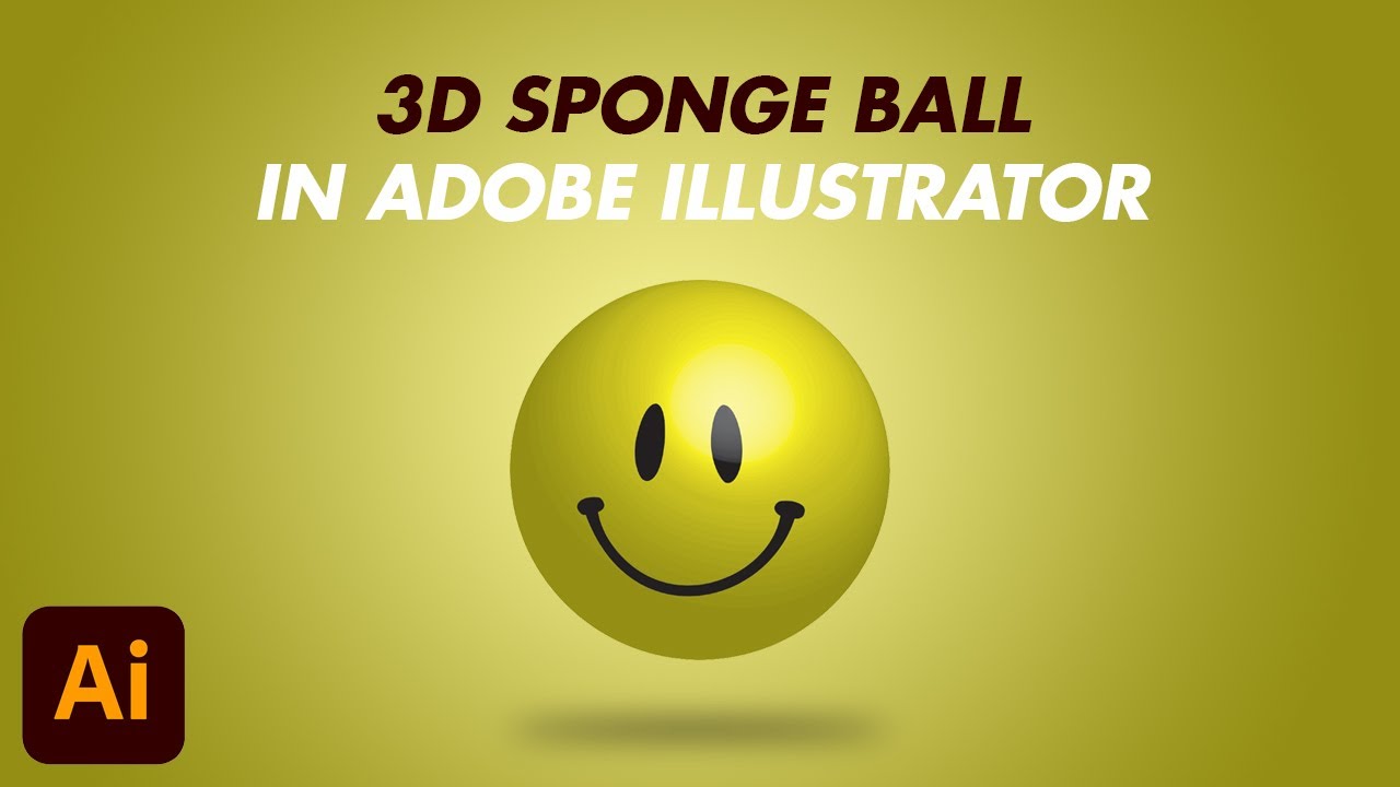 3D Sponge ball in adobe illustrator || Adobe Illustrator Tutorial - YouTube