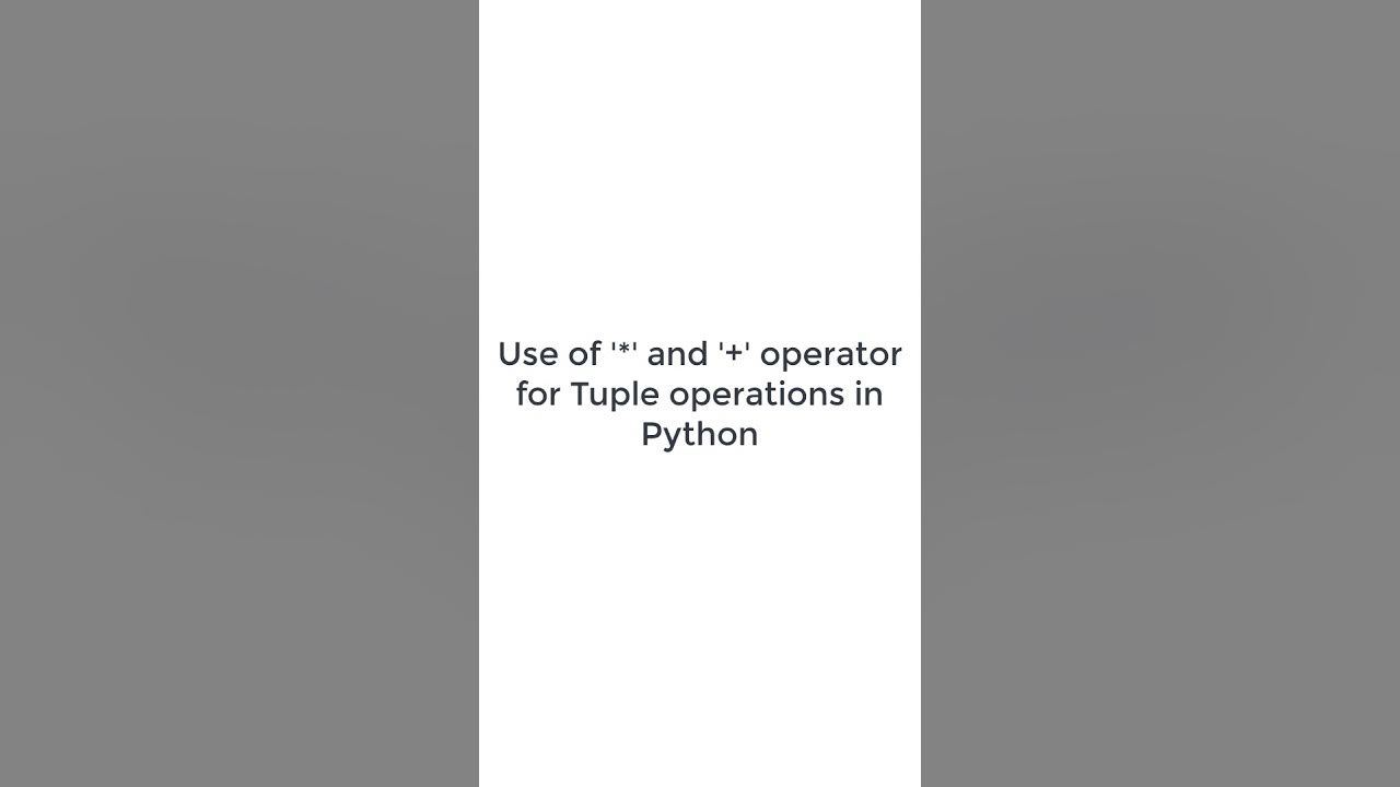 How To Implement And Operators With Tuple In Python Python3 Shorts Pythonshot Coding