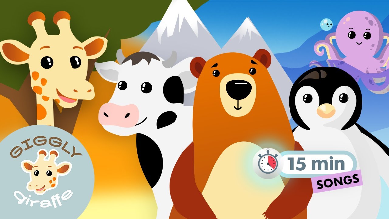 Song for kids | Giggly Giraffe and all her friends | Learn with animals ...