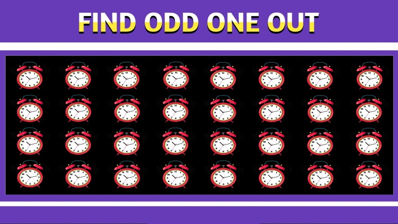 FIND THE ODD ONE OUT | SPOT THE DIFFERENCE CLOCK🕛⏰ | Emoji Puzzle Quiz ...