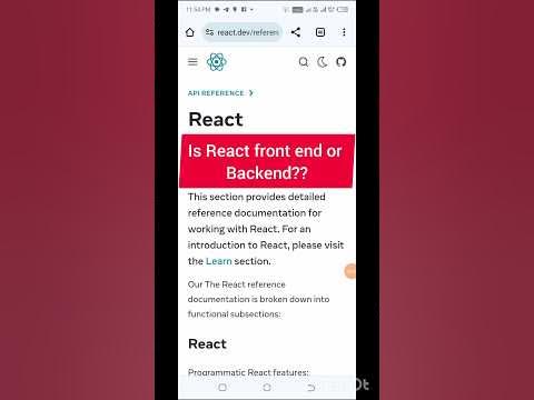 Is React front or Backend?? #short #shorts #shorts #short #goneviral #viral #vlog #react # ...