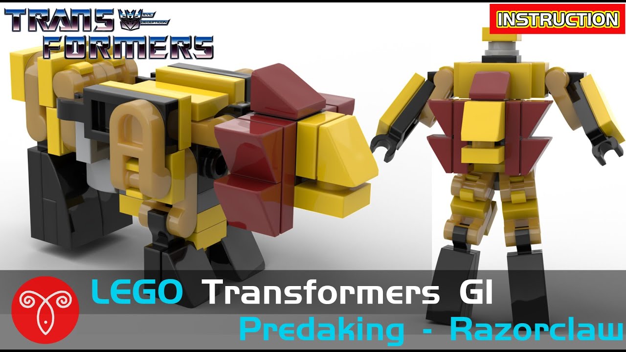 Lego Transformers MOC G1 Razorclaw Predaking/Predacons Instruction How ...