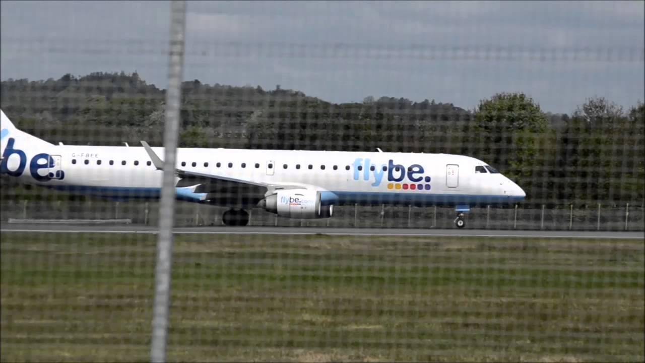 Flybe Embraer E190 Takeoff | Edinburgh Airport - YouTube