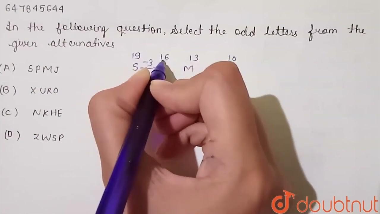 In the following question, select the odd letter/letters from the given alternatives. | CLASS 14 ...