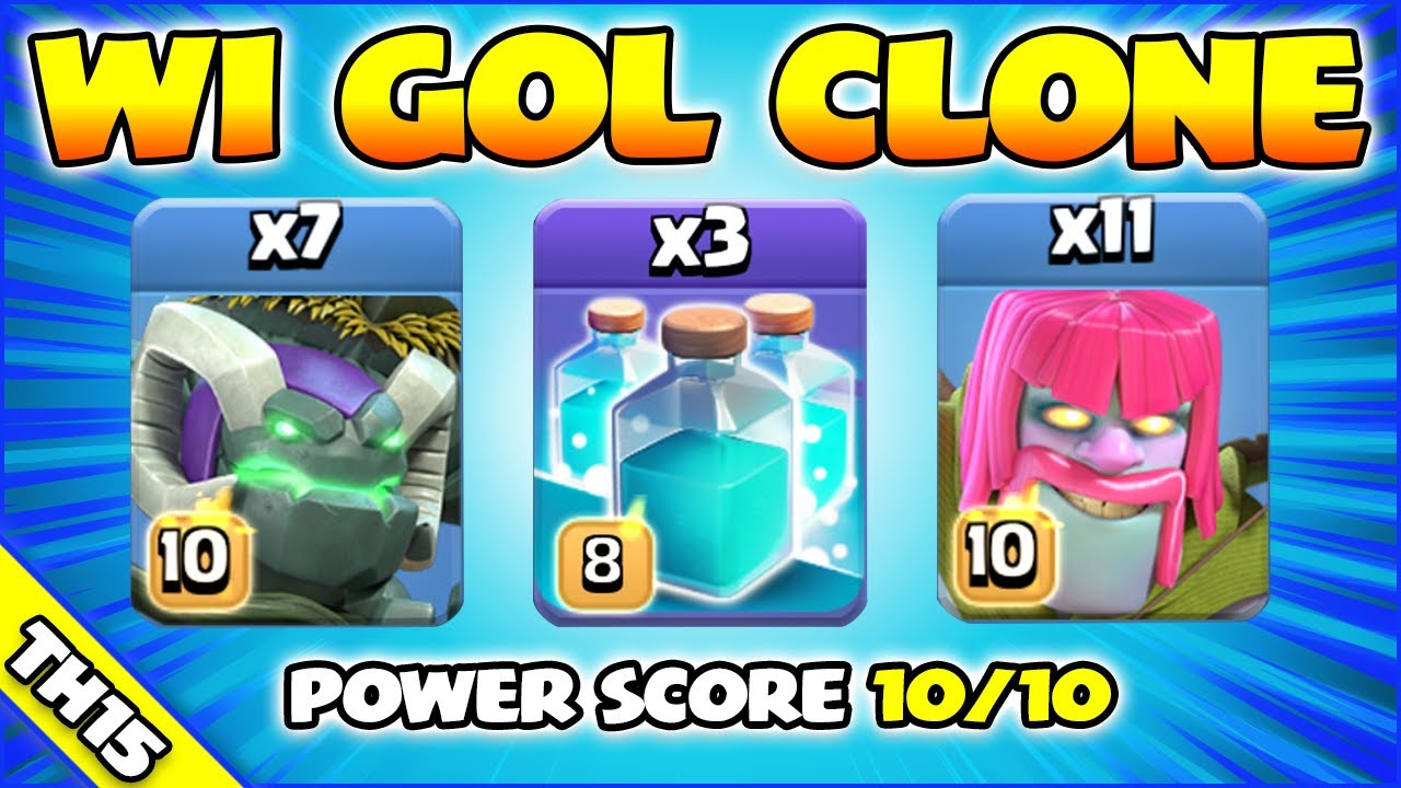 Witch Golem Clone is SUPER STRONG!!! TH15 Attack Strategy (Clash of ...