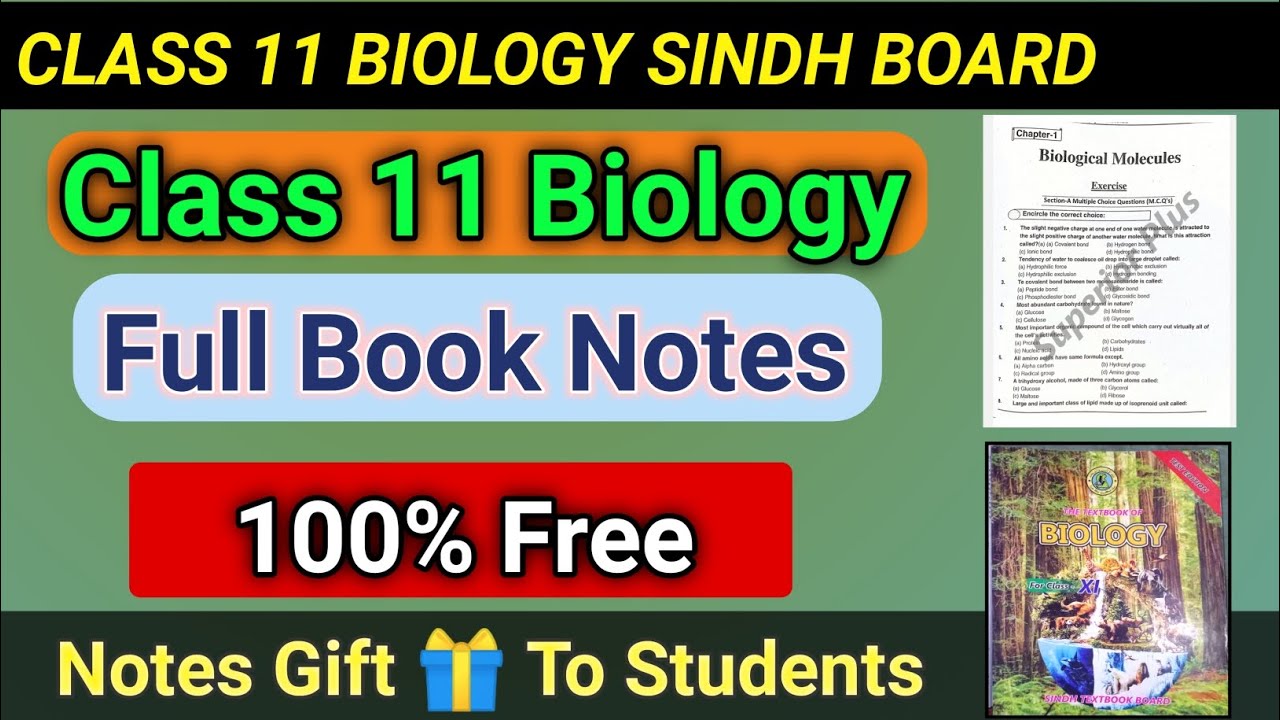 Biology Notes Class 11 Free | First Year Biology Notes 2023 Sindh Board ...