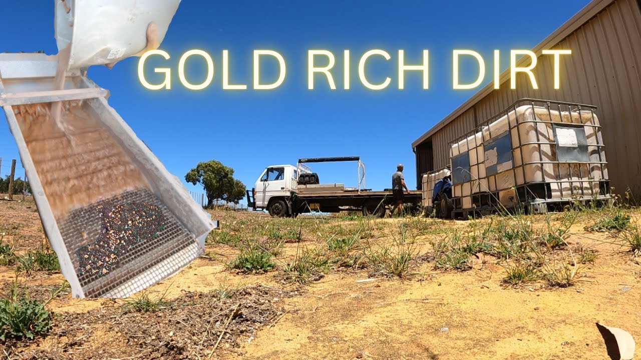 GOLD Rich Pay Dirt from West Australian Outback - Running through Home ...