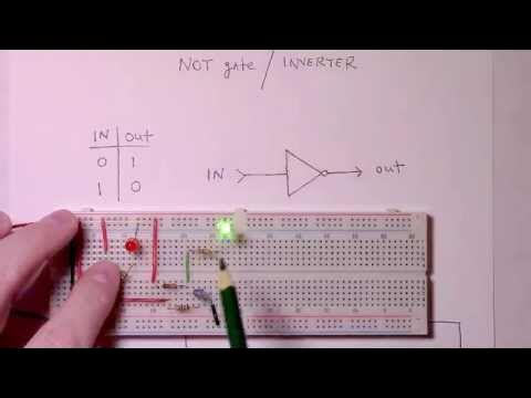 Circuit Assembly Tutorials || How to Build a NOT gate with an NPN ...