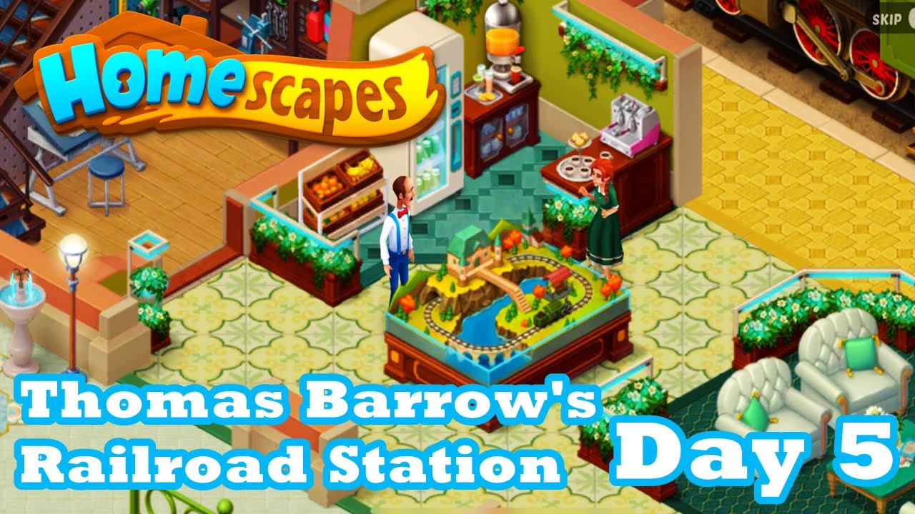 Homescapes Thomas Barrow's Railroad Station Renovation Day 5 Story HD ...
