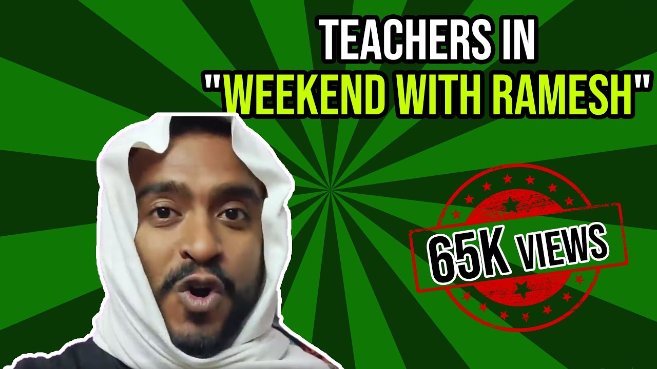 Teachers in "Weekend with Ramesh" | Raghu Vine store - YouTube