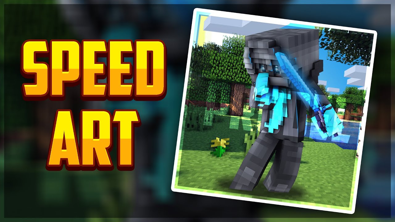 SPEED ART | logo minecraft | FOR blueplay | BOOSTER ~ Enjoy - YouTube