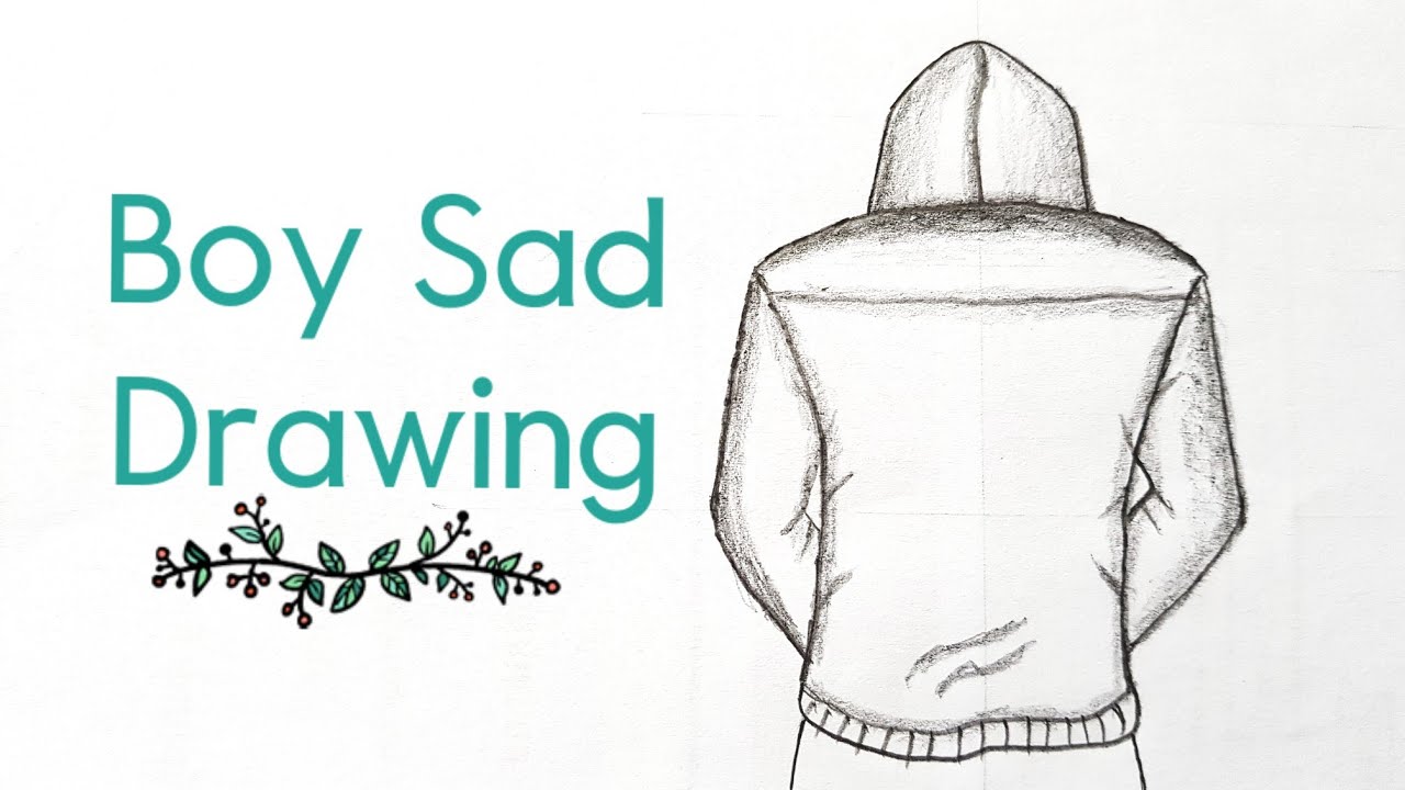 BOY SAD DRAWING | Basic Drawing People With Pencil Easy Tutorial ...