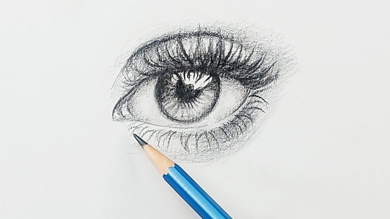 How to Draw Eyes for Beginners | Drawing Realistic Eye | Step-by-Step ...