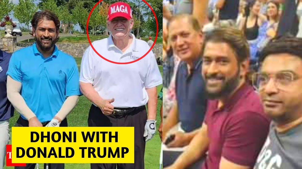 Ms Dhoni Playing Golf With Donald Trump & Dhoni Watching Us open 2023 ...