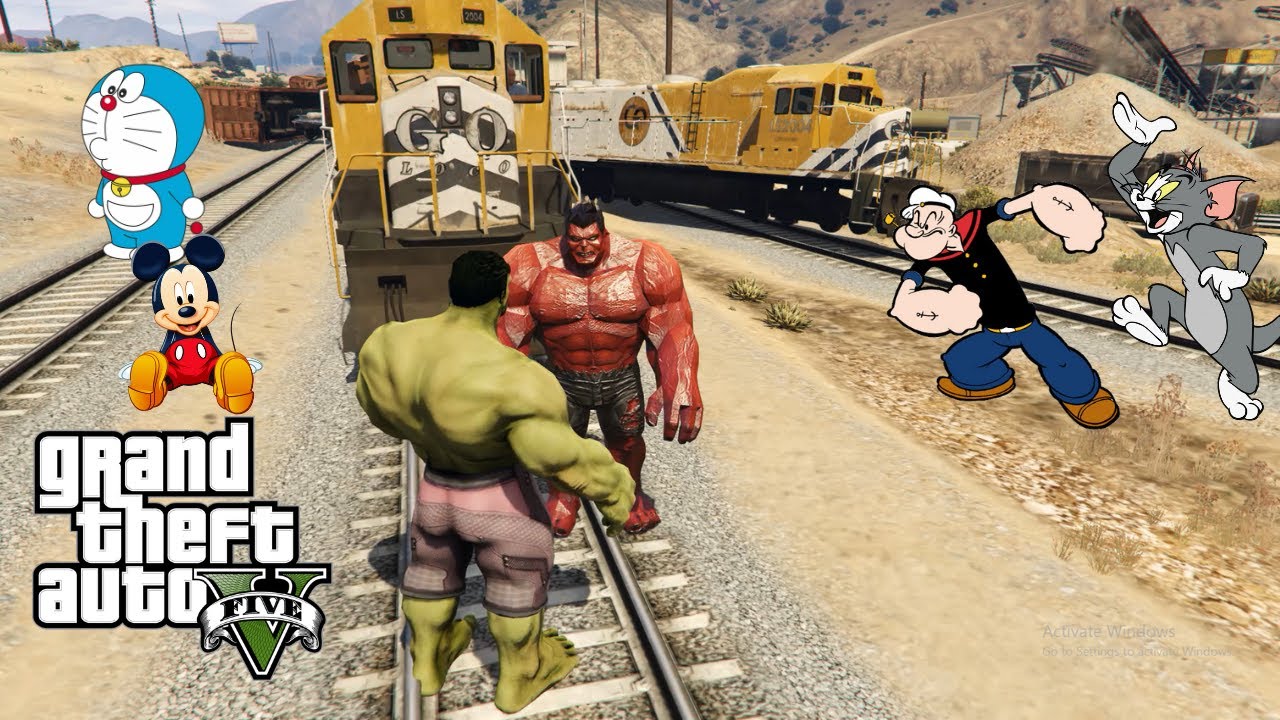 Red Hulk Break Train Root on GTA5 - YouTube
