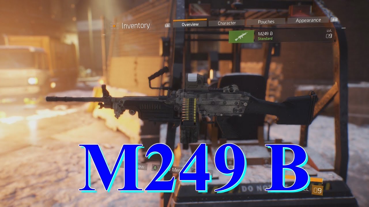 Tom Clancy's The Division Indepth Weapon Review M249 B Stats Gameplay ...