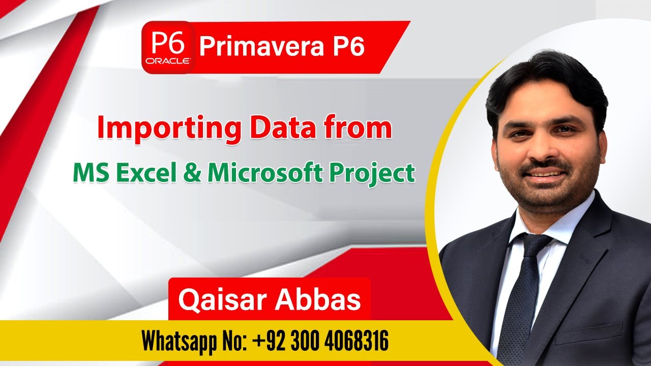 Import Data from MS Excel and MS Project into Primavera P6 #primavera # ...