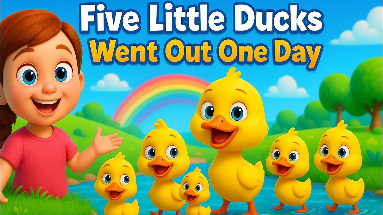 🐥 Five Little Ducks Went Out One Day 🎶 | Counting Song for Kids ...