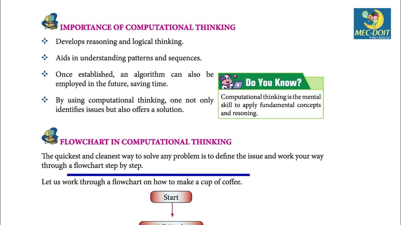 Mec-Doit Computer Class 6 Chapter - 5 Computational Thinking - YouTube